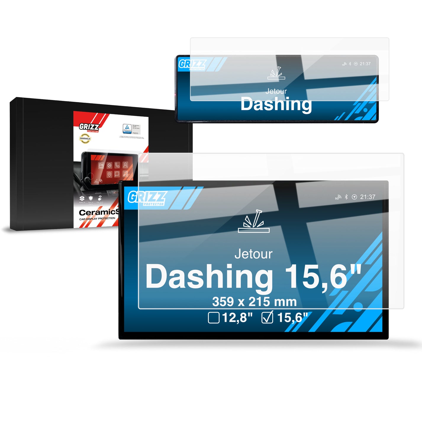 2in1 Displayschermfolie voor Jetour Dashing 15,6" (2025-2026) Navigati ...