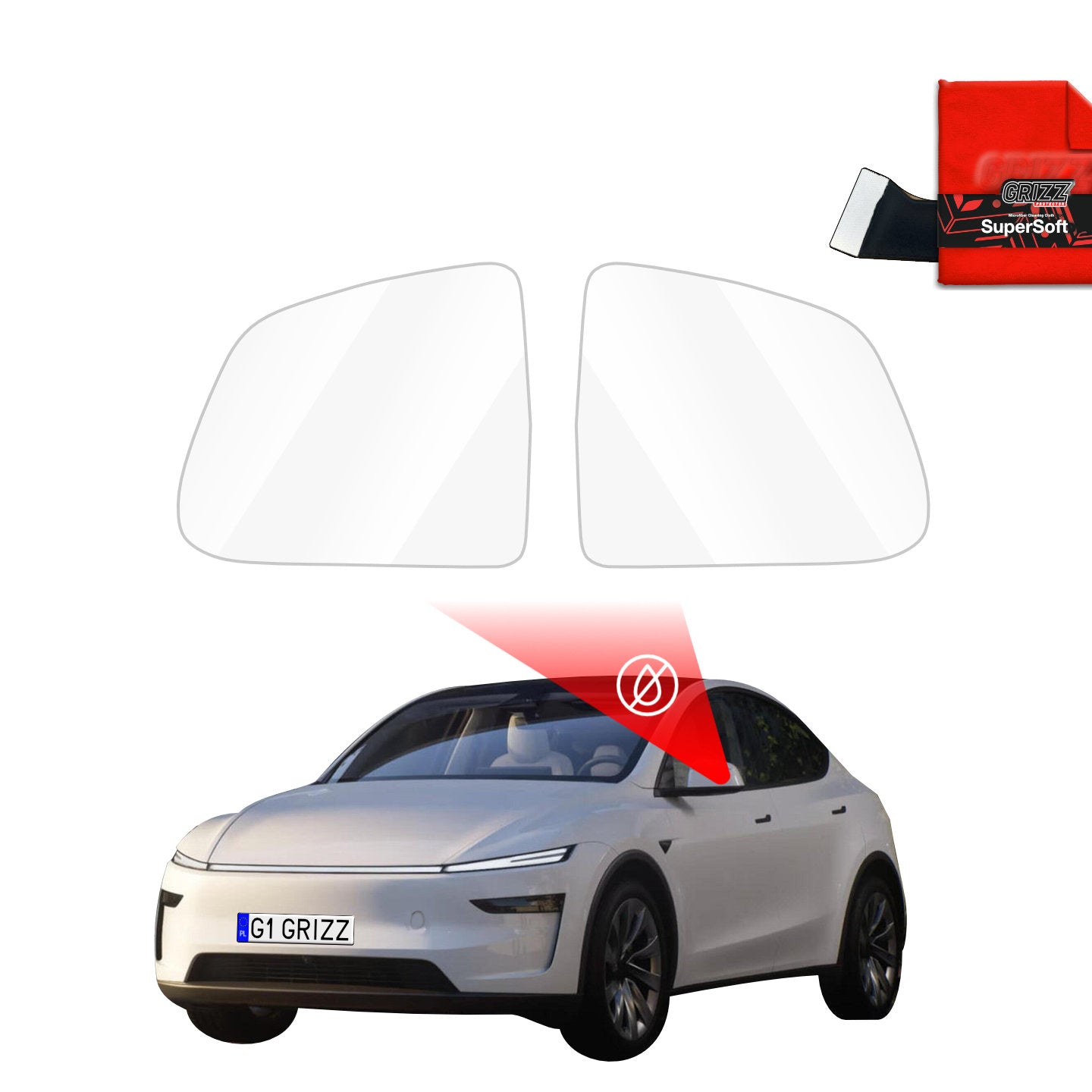 Protective film for exterior mirrors - Tesla Model Y Juniper (2024-202 ...