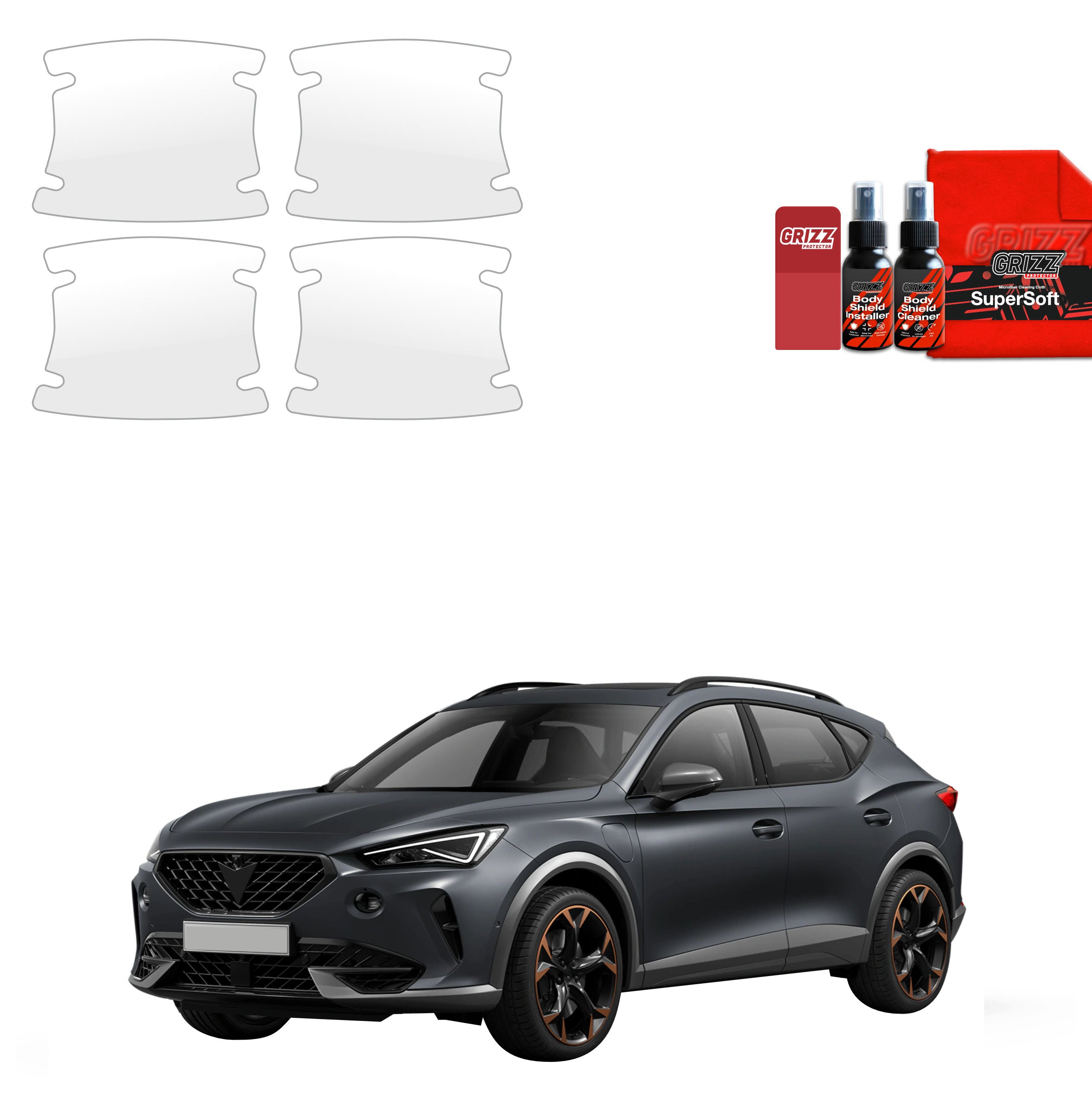 4in1 protective film for door handle recesses - Cupra Formentor (2020 ...
