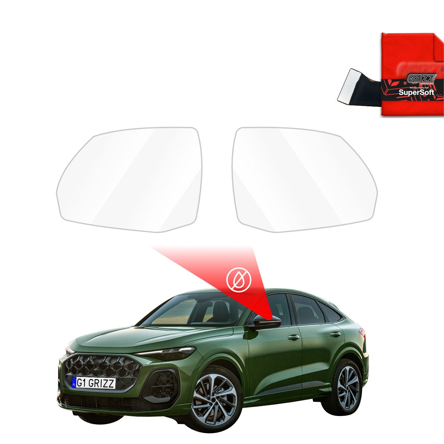 Rain protection film for exterior mirrors - Audi Q5 Sportback (2020-20 ...