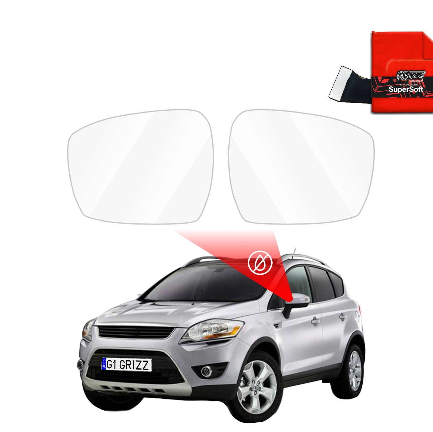 Rain protection film for exterior mirrors - Ford Kuga (2008-2012 ...