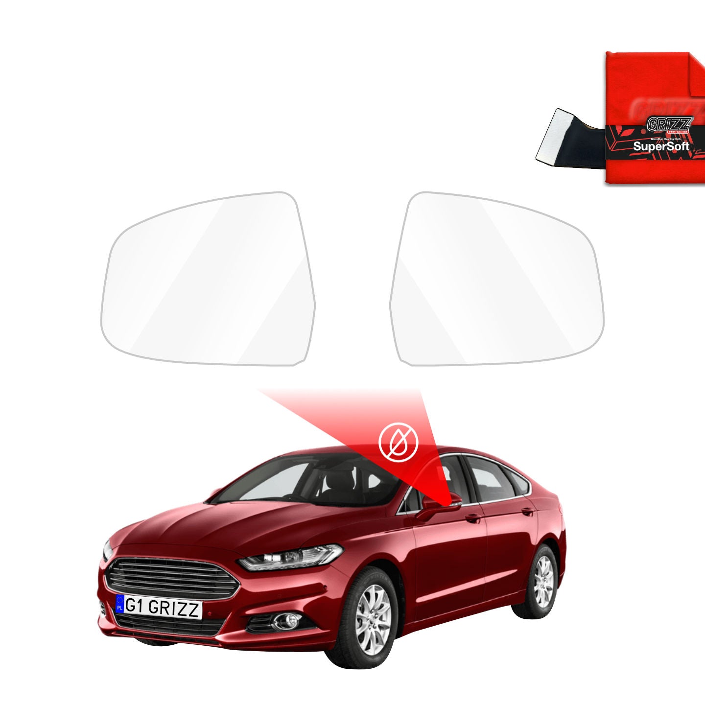 Rain protection film for exterior mirrors - Ford Mondeo Mk5 (2014-2019 ...