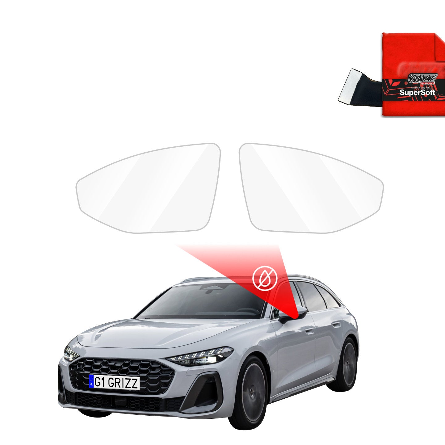 Rain protection film for exterior mirrors - Audi A5 B10 Avant (2025 ...