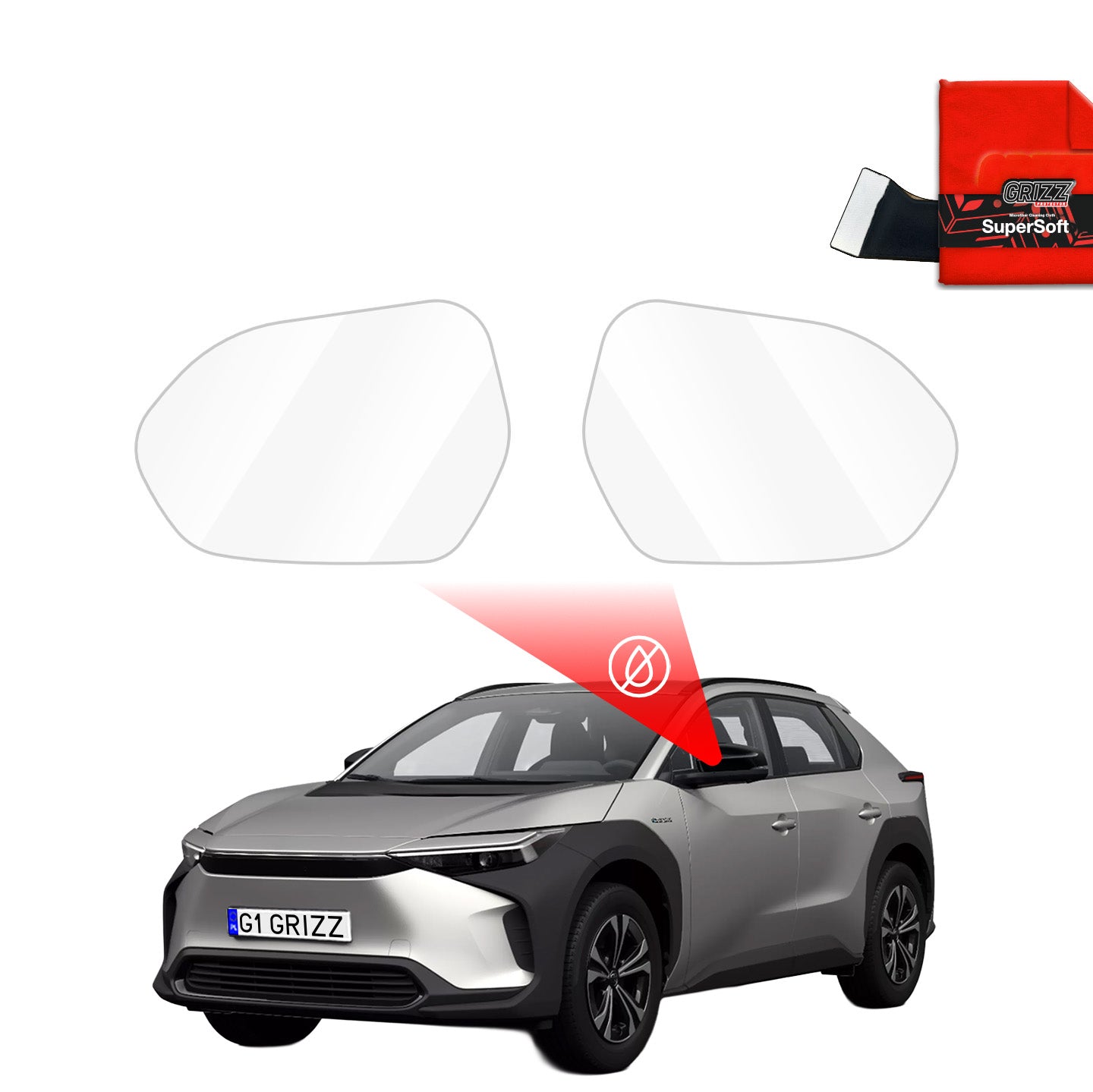 Rain protection film for exterior mirrors - Toyota bZ4X (2021-2025 ...