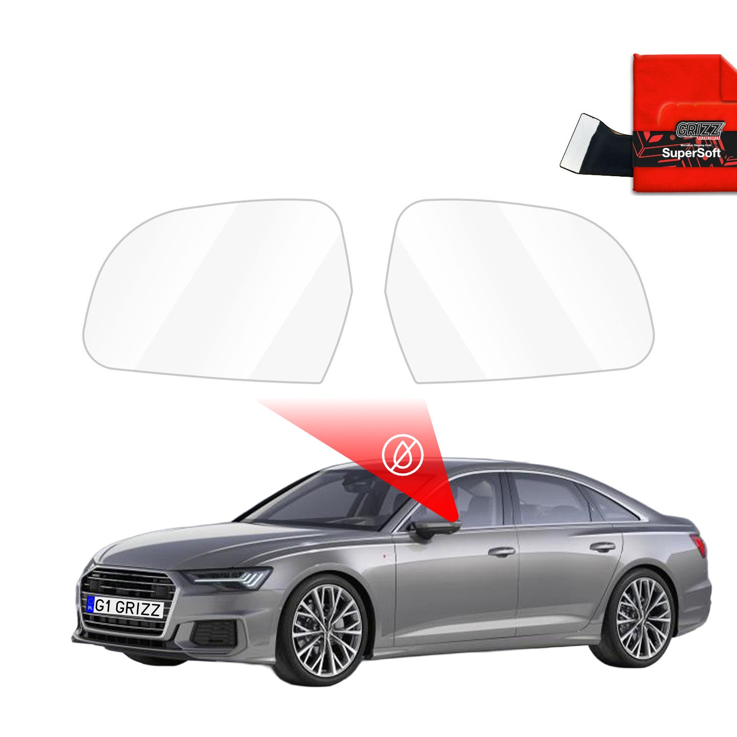 Rain protection film for exterior mirrors - Audi A6 C8 (2018-2024 ...