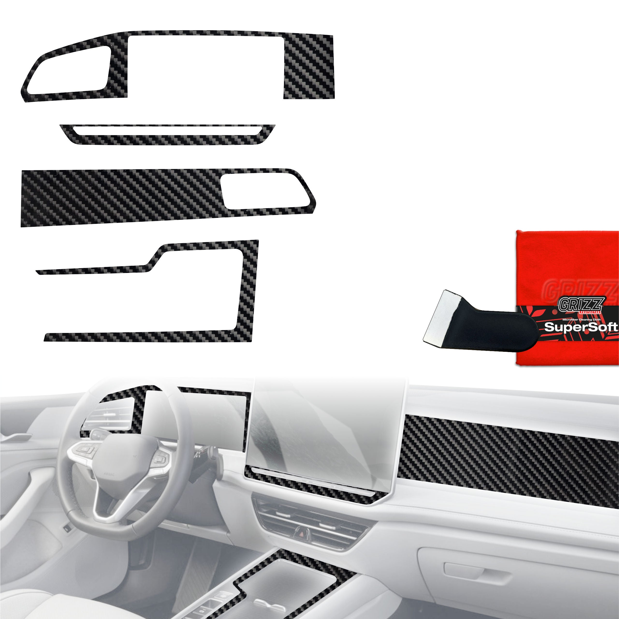4in1 Protective Films for Center Console & Dashboard - Volkswagen Pass ...