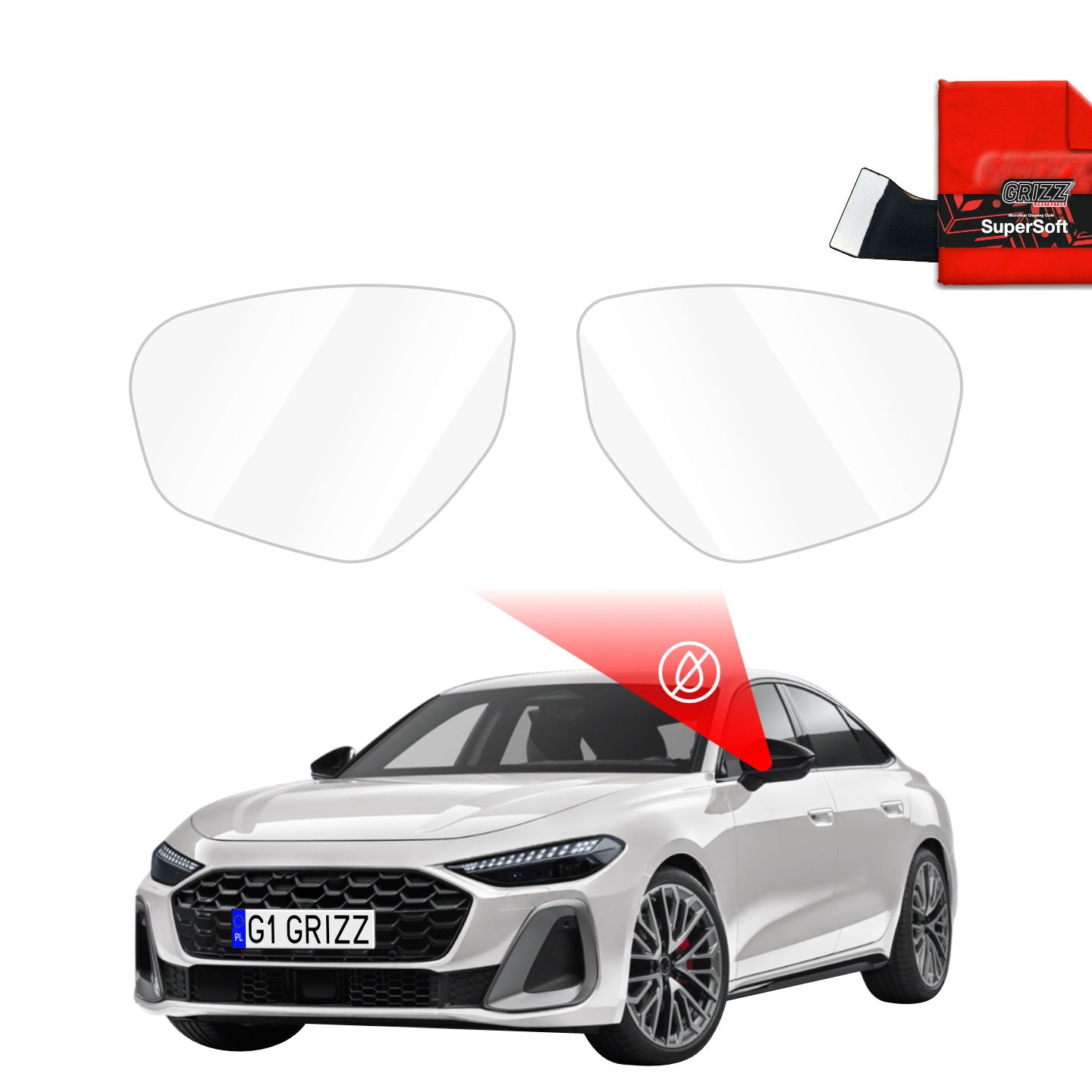 Rain protection film for exterior mirrors - Audi A5 B10 (2024-2025 ...
