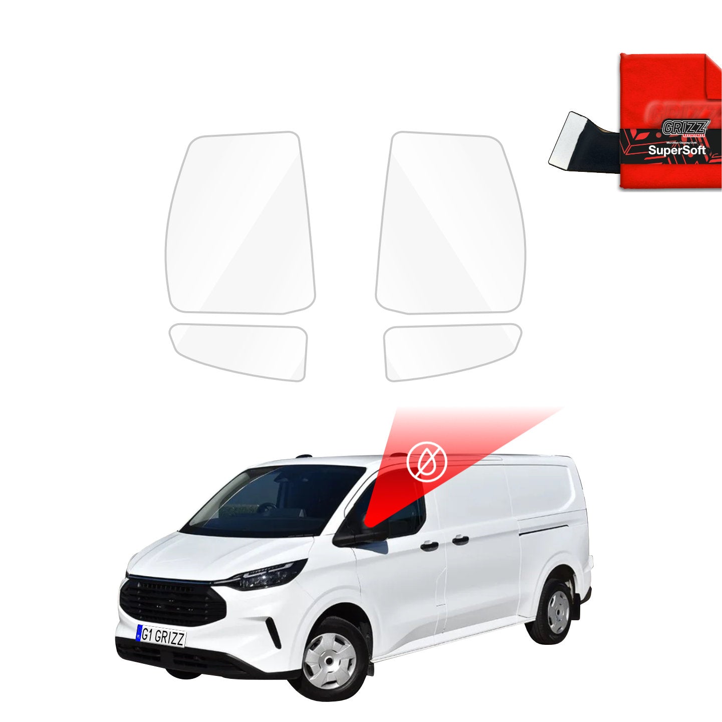 Rain protection film for exterior mirrors - Ford Custom (2023-2026 ...