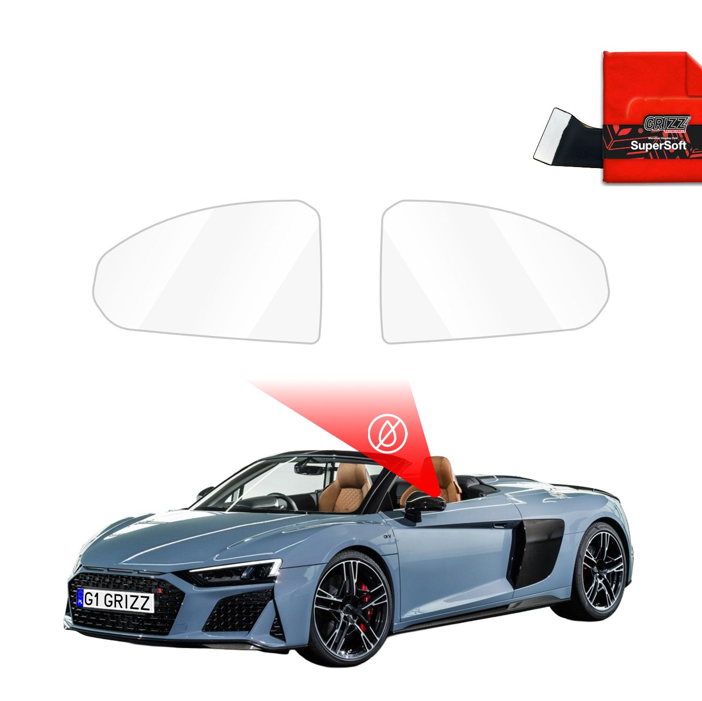 Rain protection film for exterior mirrors - Audi R8 Spyder (2018-2021 ...