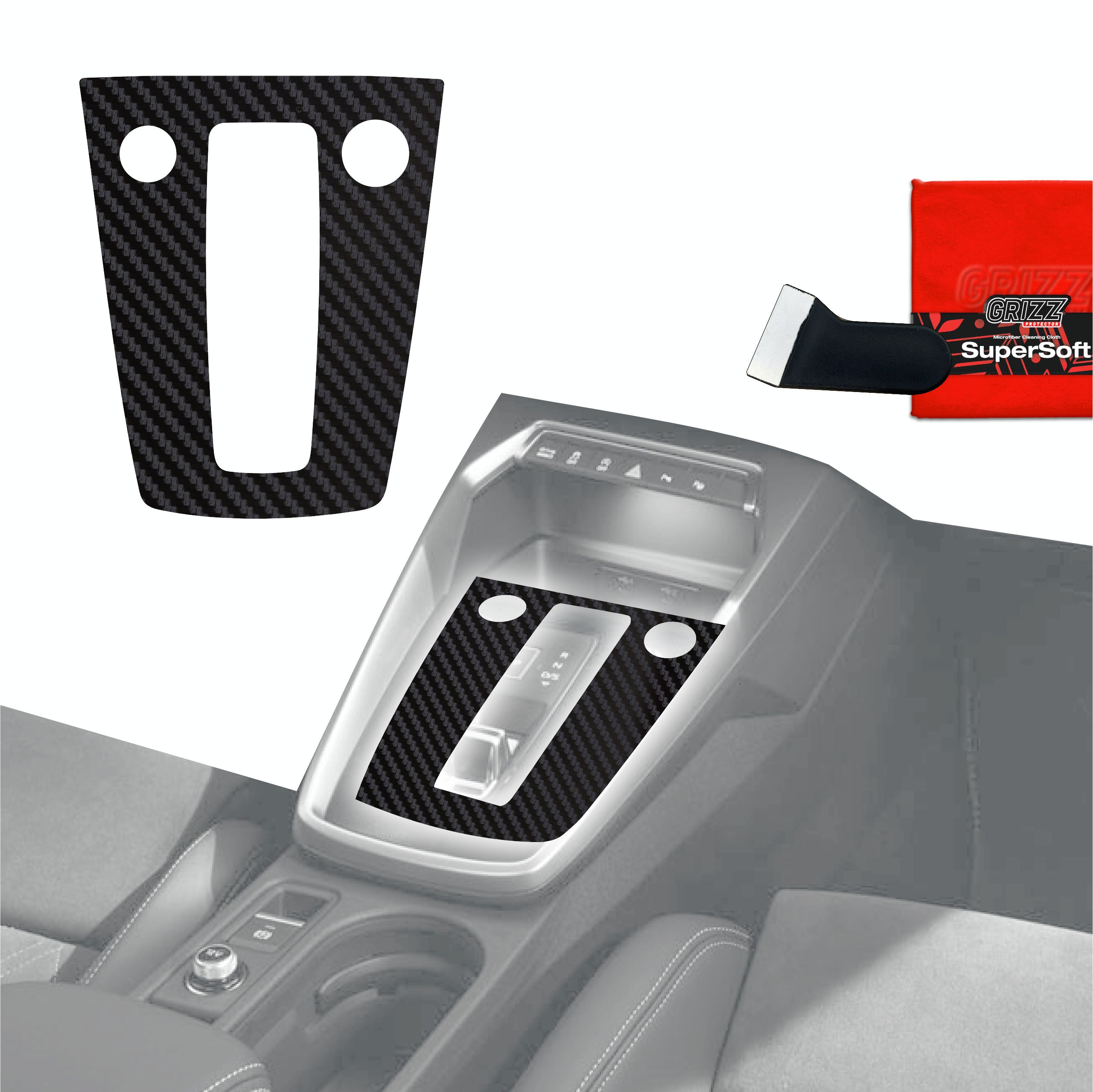 Protective Films for Center Console - Audi S3 8Y (2020-2025) Carbon Lo ...