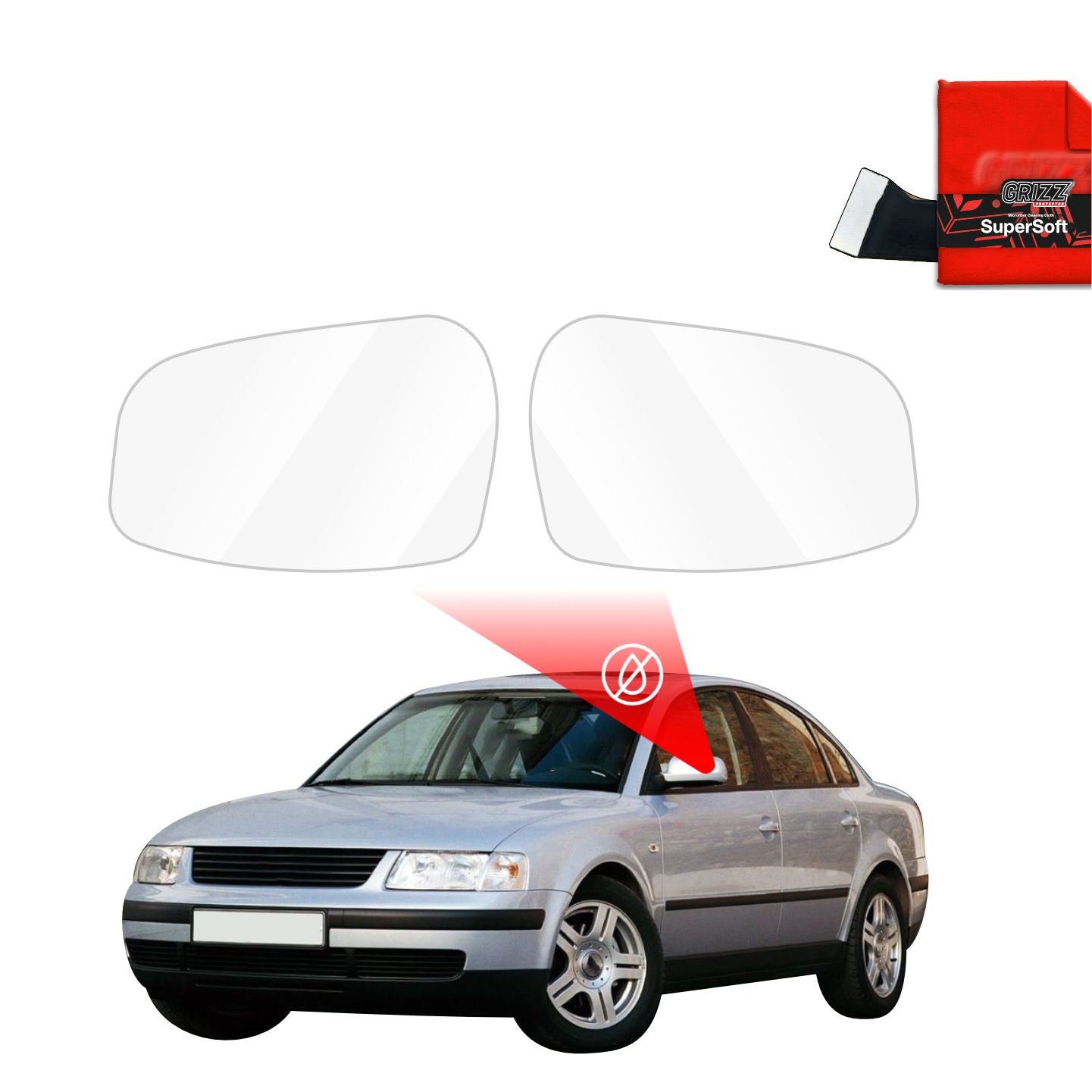 Rain protection film for exterior mirrors - Volkswagen Passat B5 Sedan ...