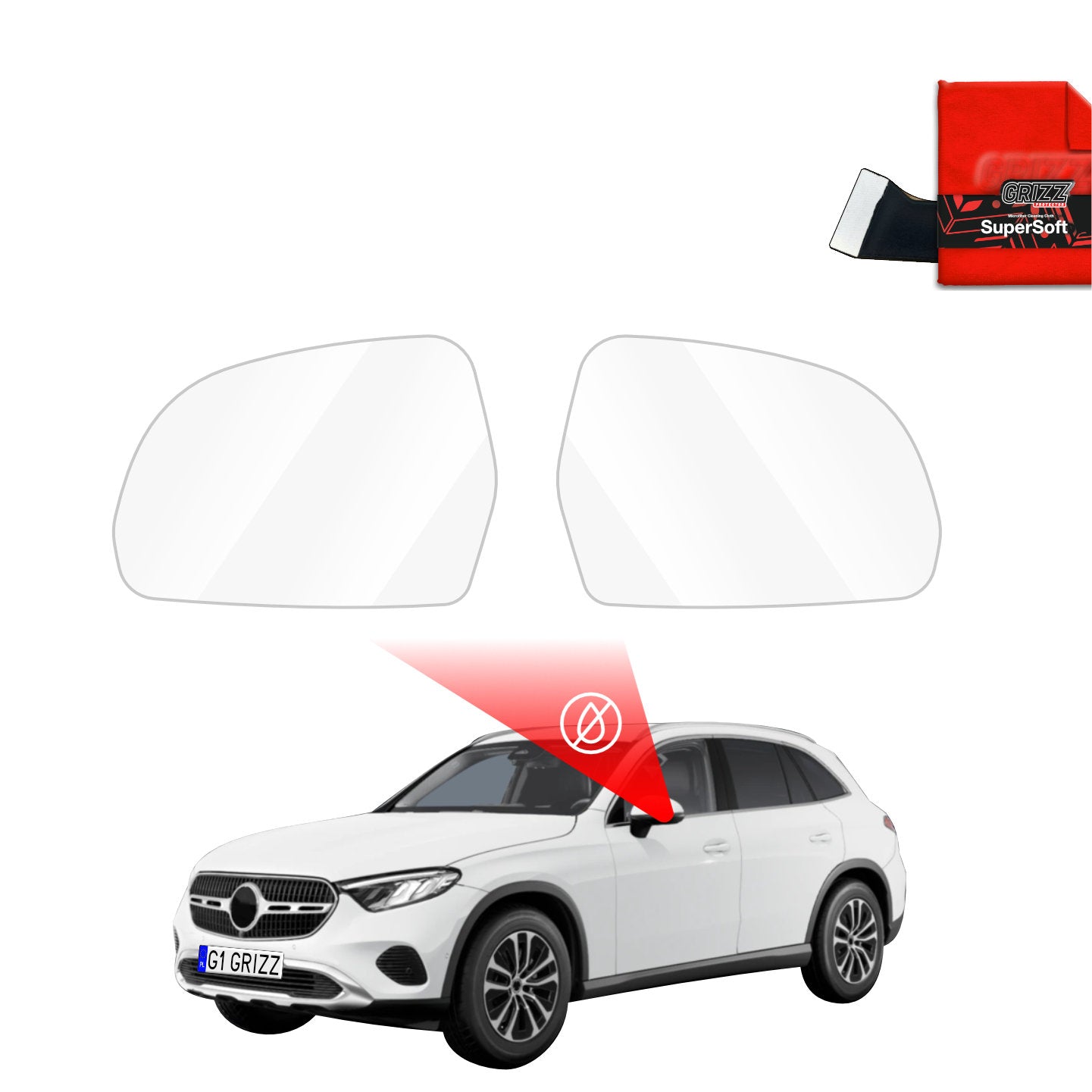 Rain protection film for exterior mirrors - Mercedes GLC Wagon (2025 ...