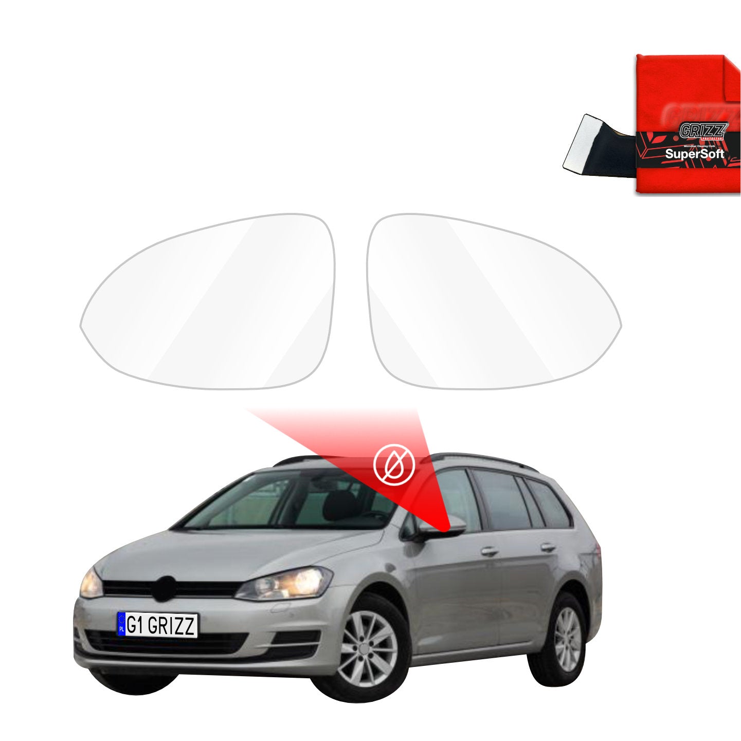 Rain protection film for exterior mirrors - Volkswagen Golf 7 Variant ...
