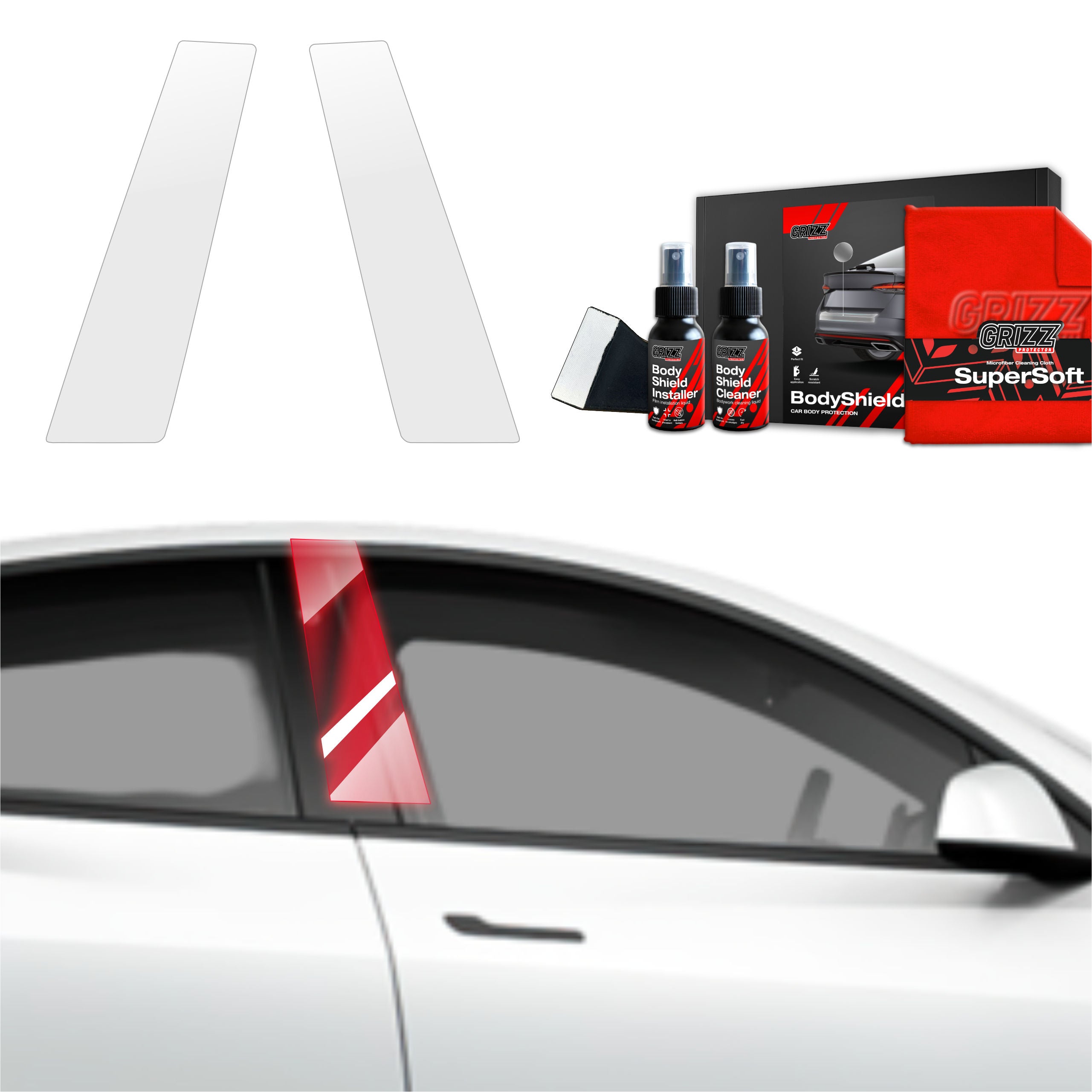Película protectora 2en1 para pilar B - Tesla Model Y (2020-2024 ...