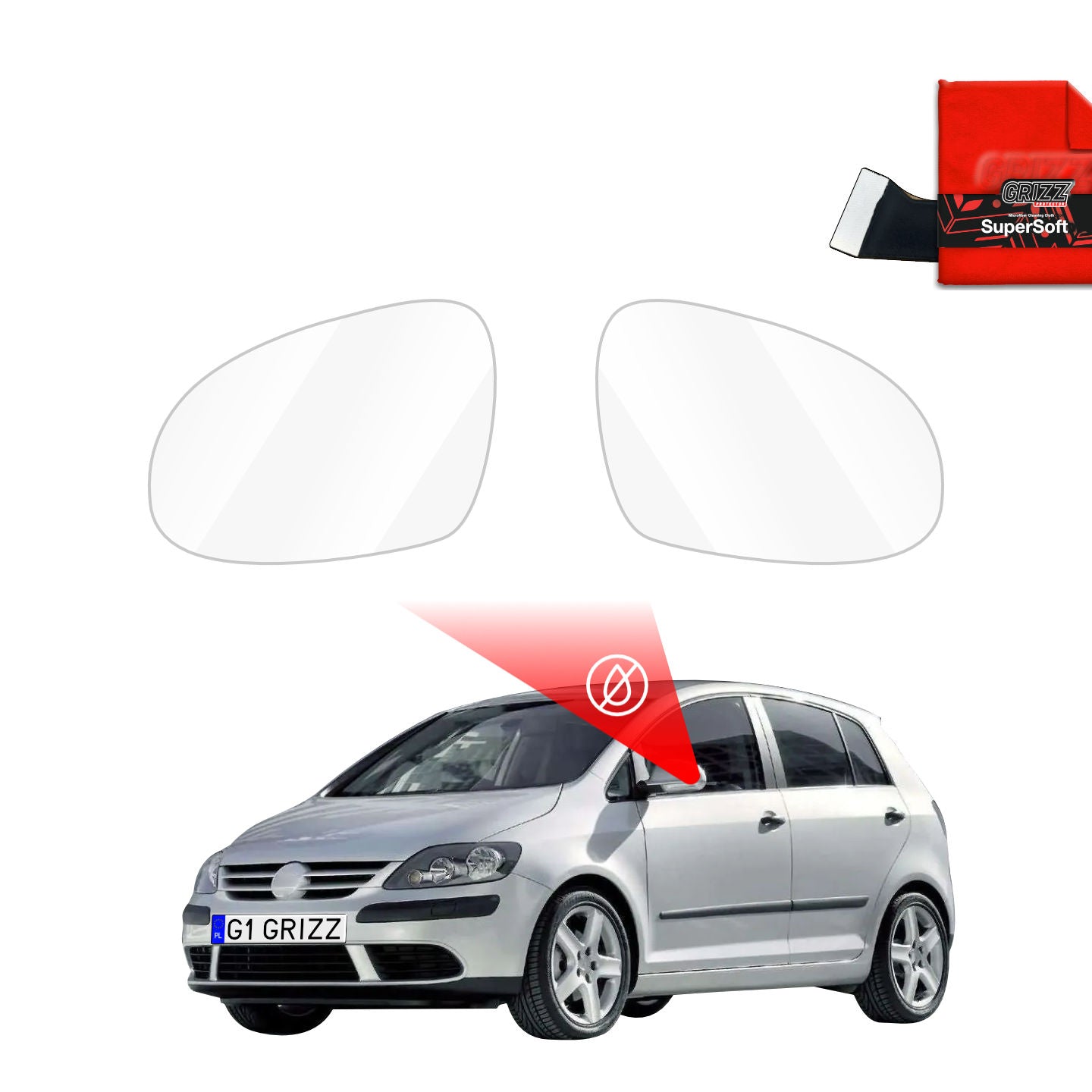 Rain protection film for exterior mirrors - Volkswagen Golf Plus (2004 ...