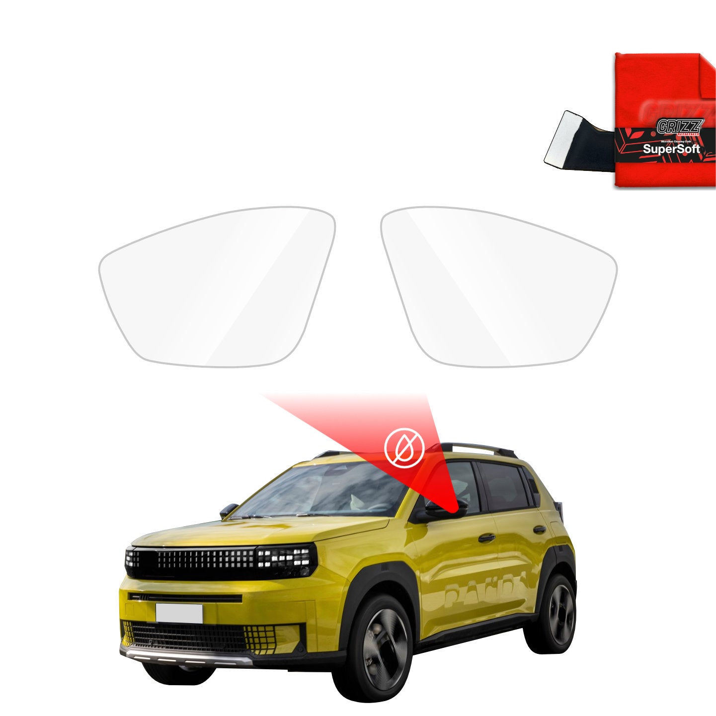 Rain protection film for exterior mirrors - Fiat Grande Panda (2025 ...
