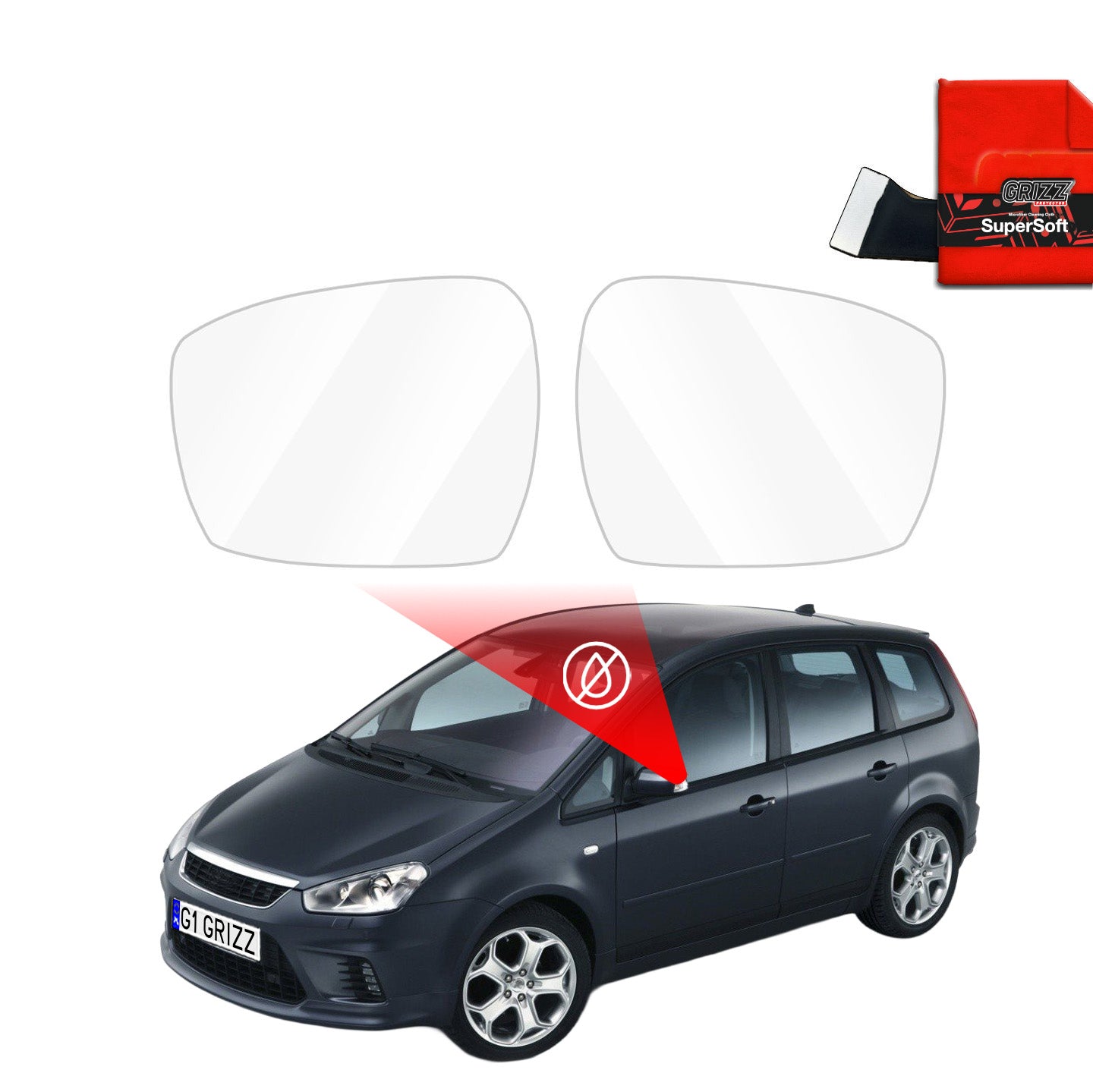 Rain protection film for exterior mirrors - Ford Focus C-Max (2003-200 ...
