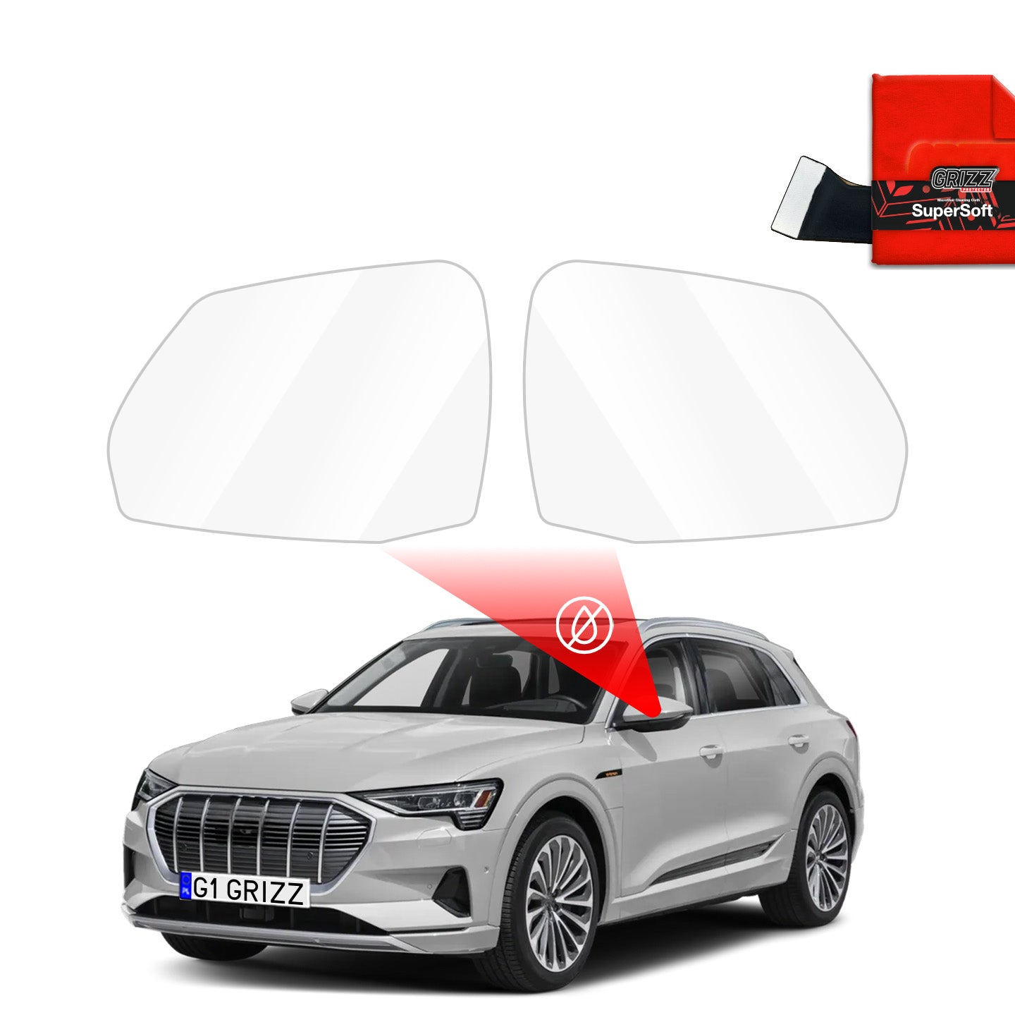 Rain protection film for exterior mirrors - Audi Q7 e-tron (2019-2025 ...