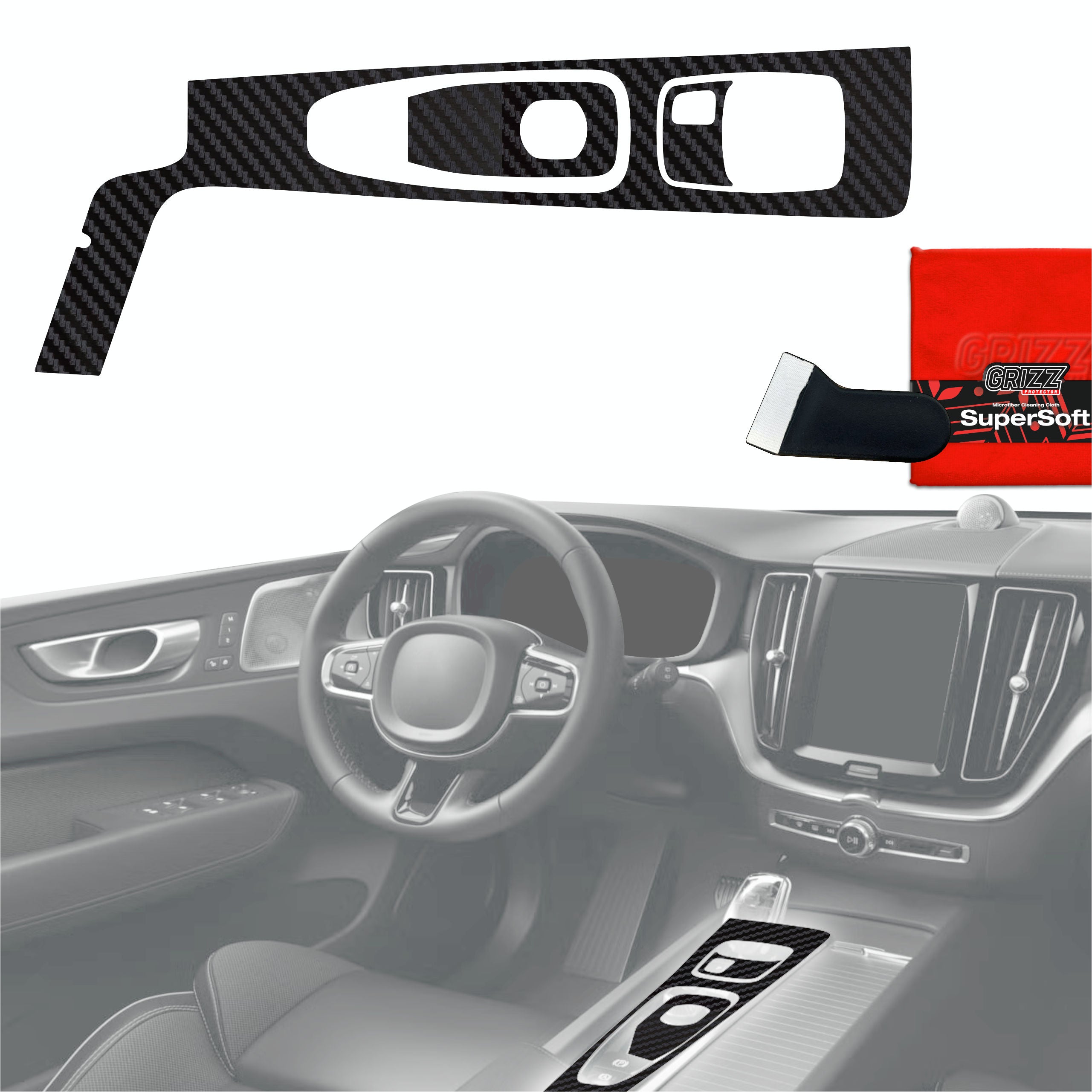 3in1 Protective Films for Center Console - Volvo XC60 B5 (2021-2022) M ...