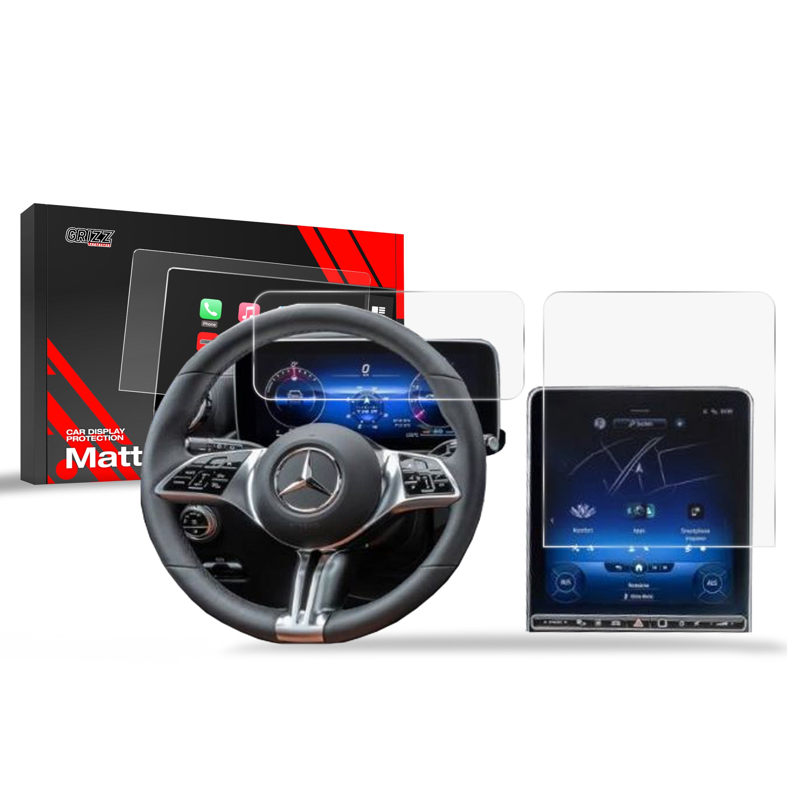 2-in-1 screen protector for Mercedes Maybach X223 (2020-2025) – Grizz ...